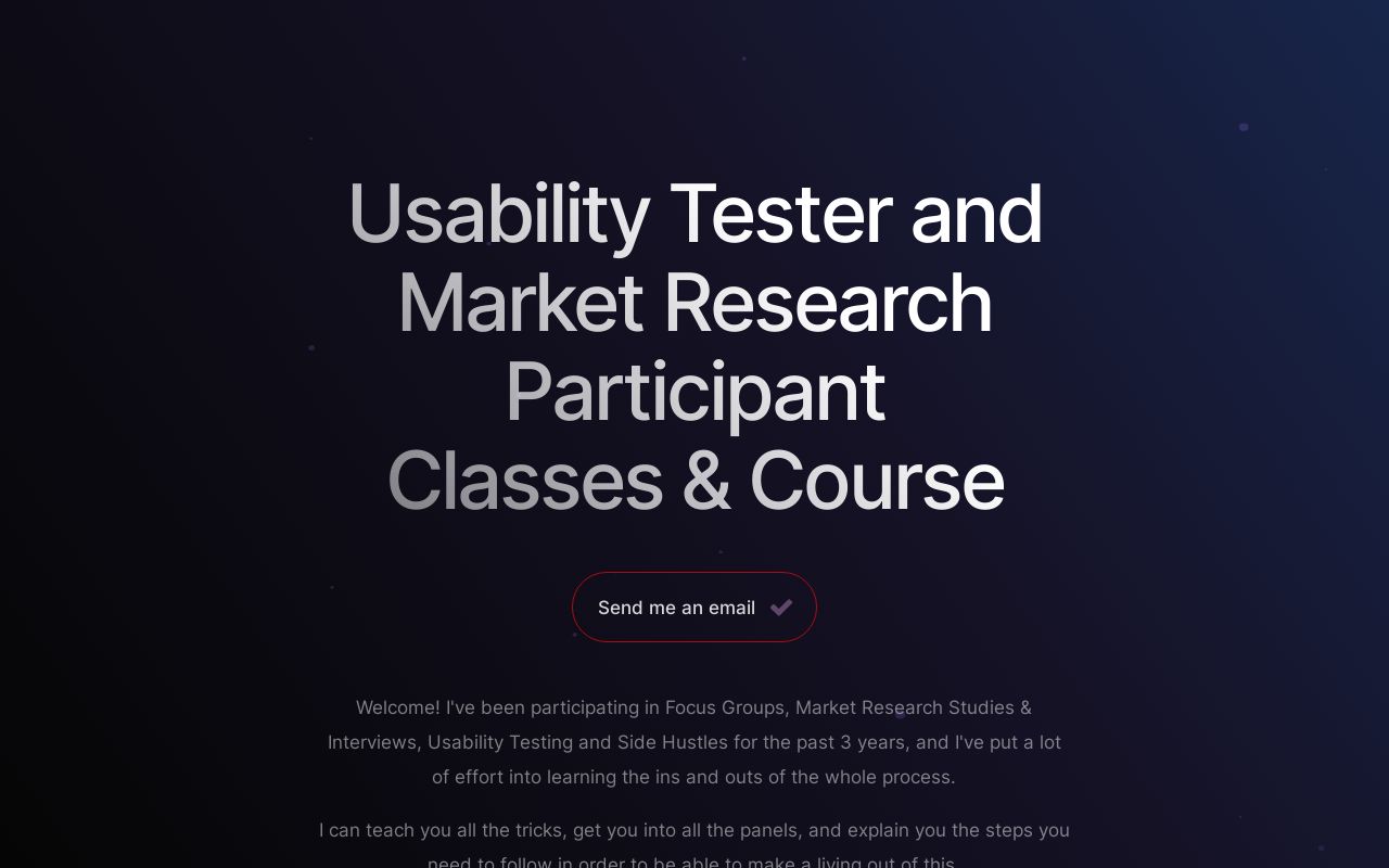 Market Research Participant Course